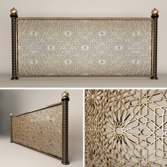 بومیلیا | شمسه طلایی پارتیشن Arabic railing